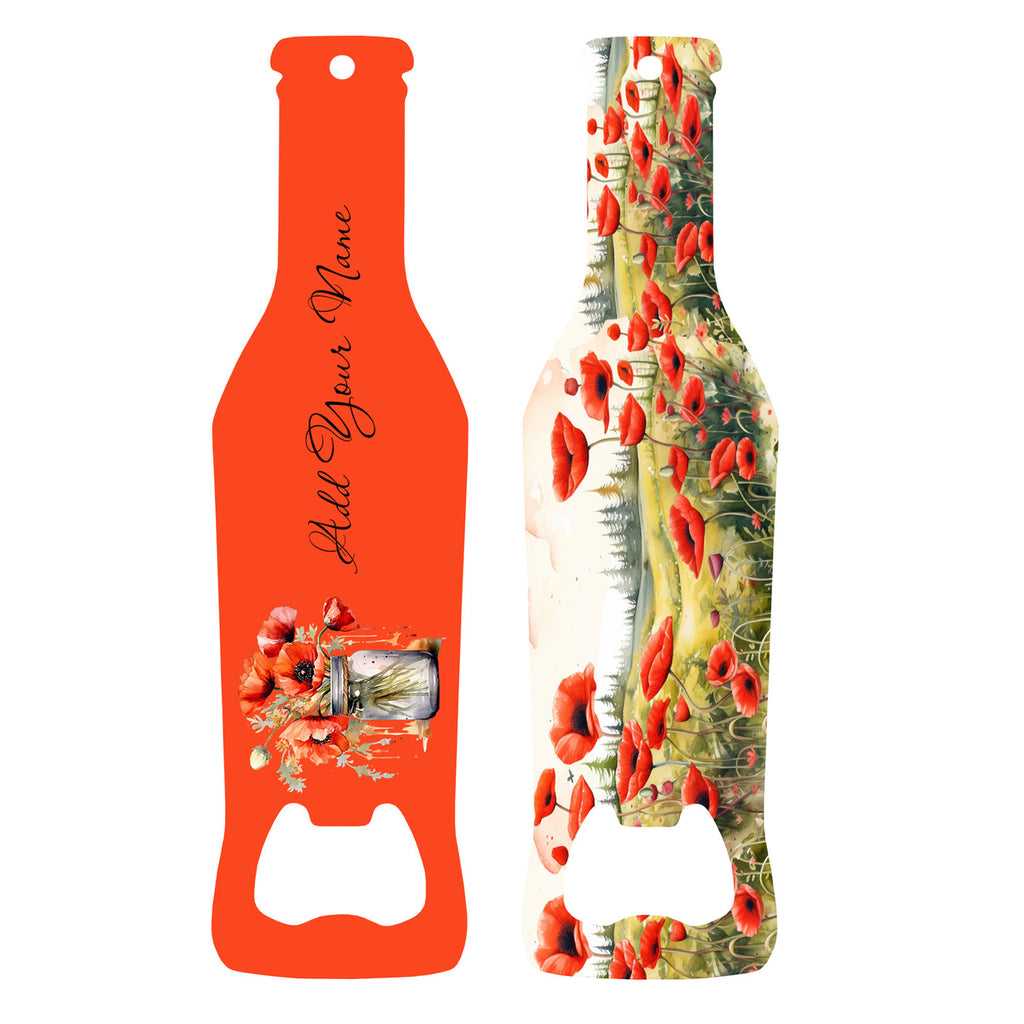 Customizable Bottle Shaped Bottle Opener - Add Your Name - Poppy – Bar ...