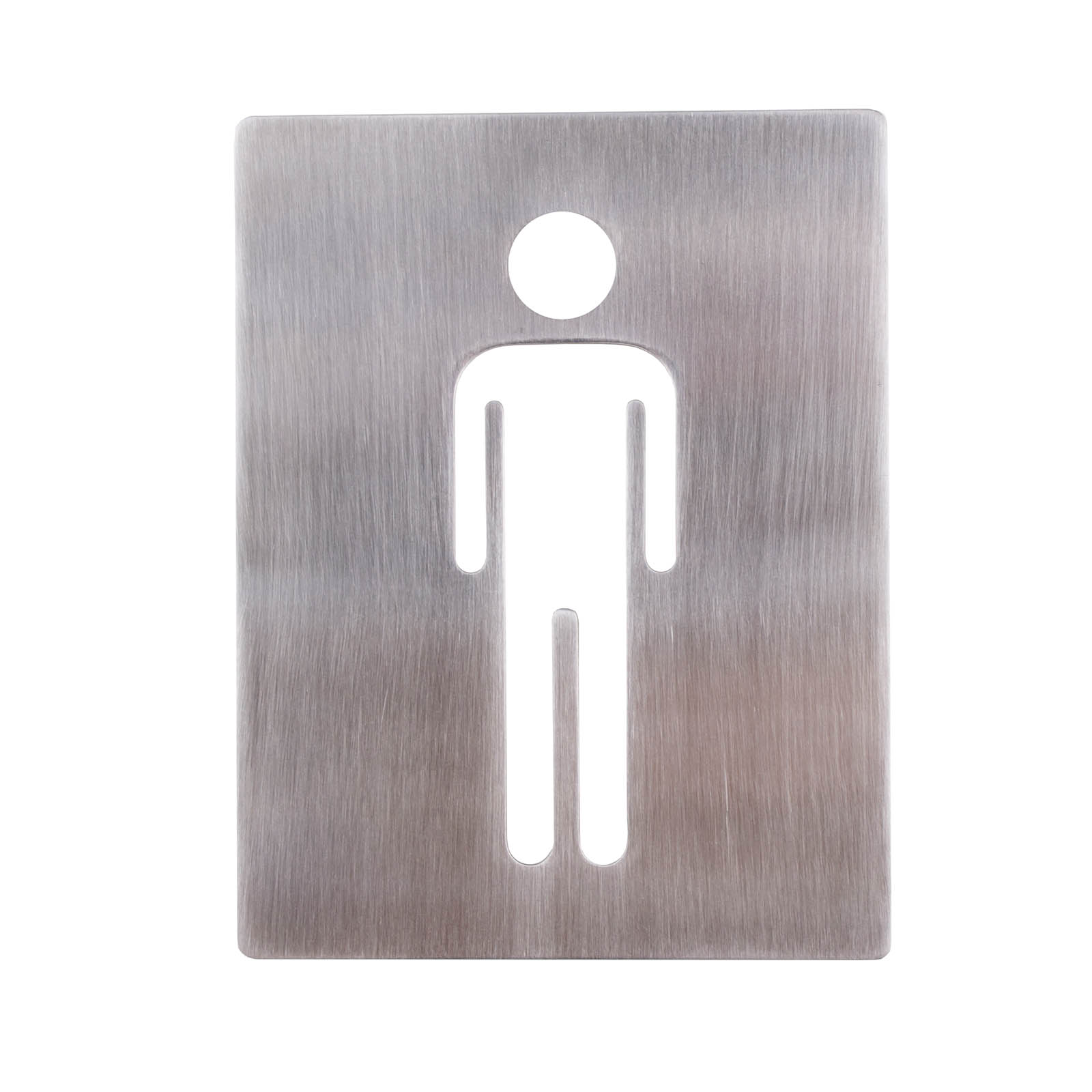 Male Restroom Sign - Stainless Steel - 4" x 5" – Bar Supplies