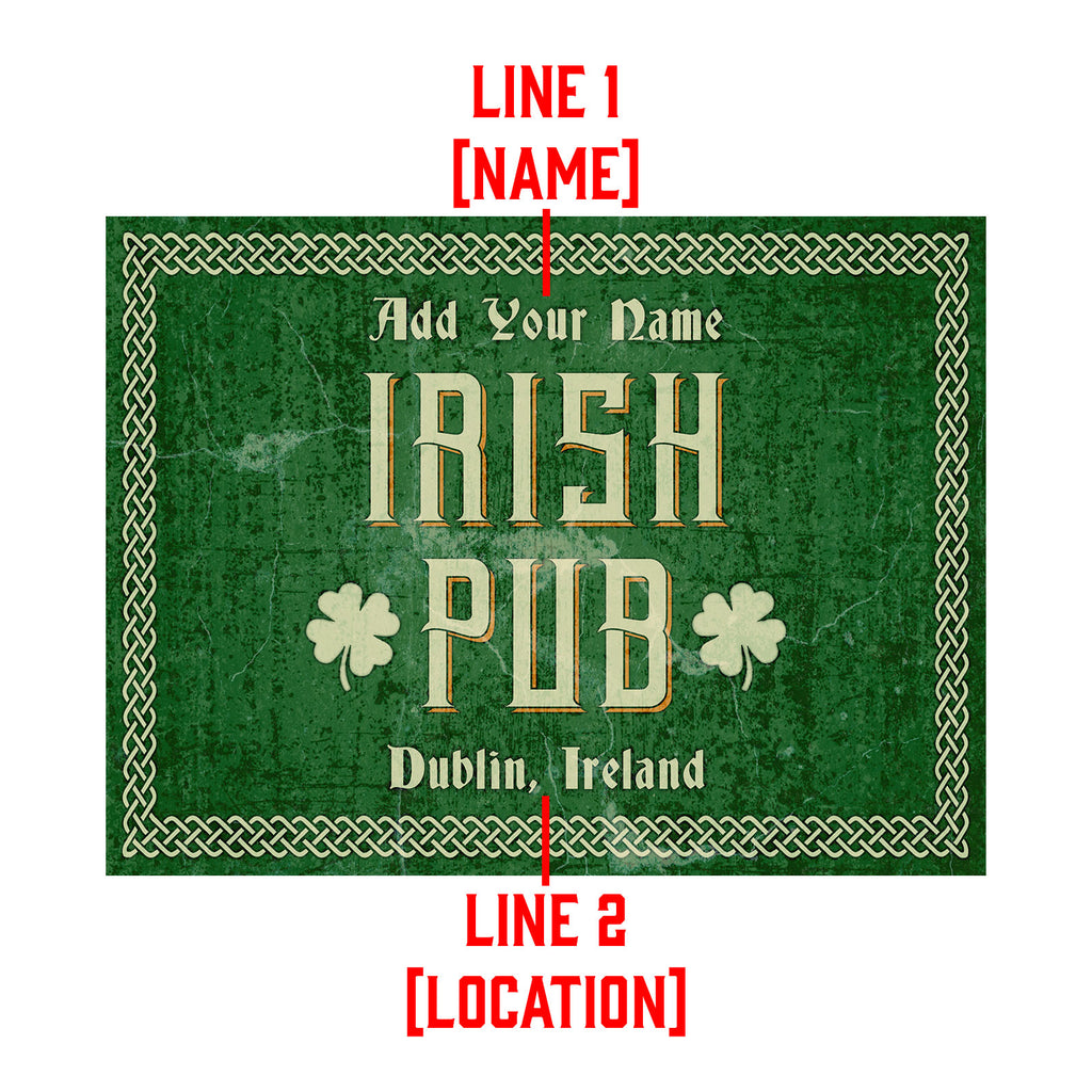 Murphy Walbar™ - 24x18 Customizable Irish Pub Design - Handcrafted in ...
