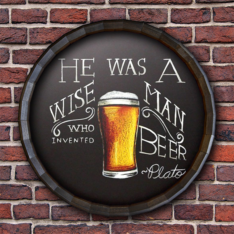 Chalkboard Barrel Top Tavern Sign – Bar Supplies