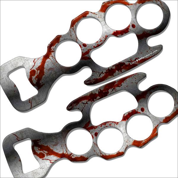 Blood Splatter Kolorcoat™ Knuckle Buster Bottle Opener – Bar Supplies