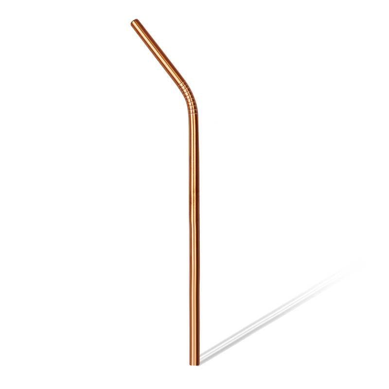 BarConic® Copper Plated Curved Cocktail Straw – Bar Supplies