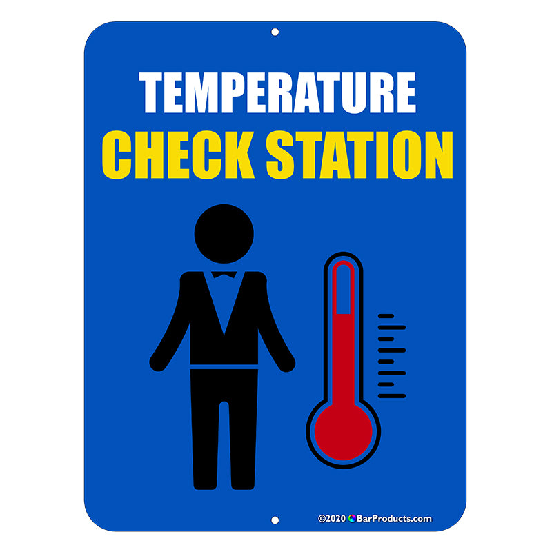 Kolorcoat™ Compliance Signs - Temperature Check Station (Options) – Bar ...