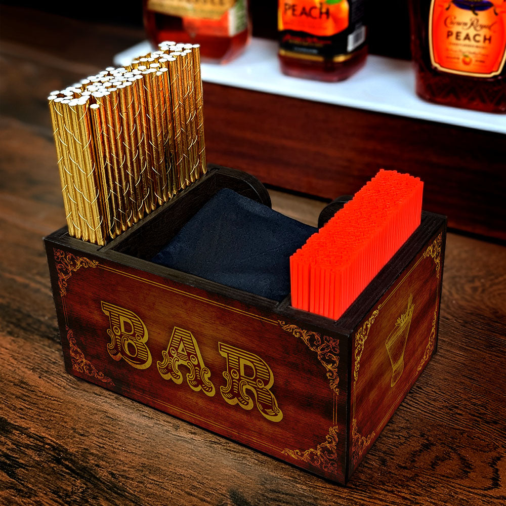 Vintage Bar Wooden Bar Caddy – Bar Supplies