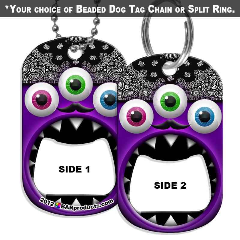 Dog Tag Bottle Opener - Three Eyed Tony – Bar Supplies