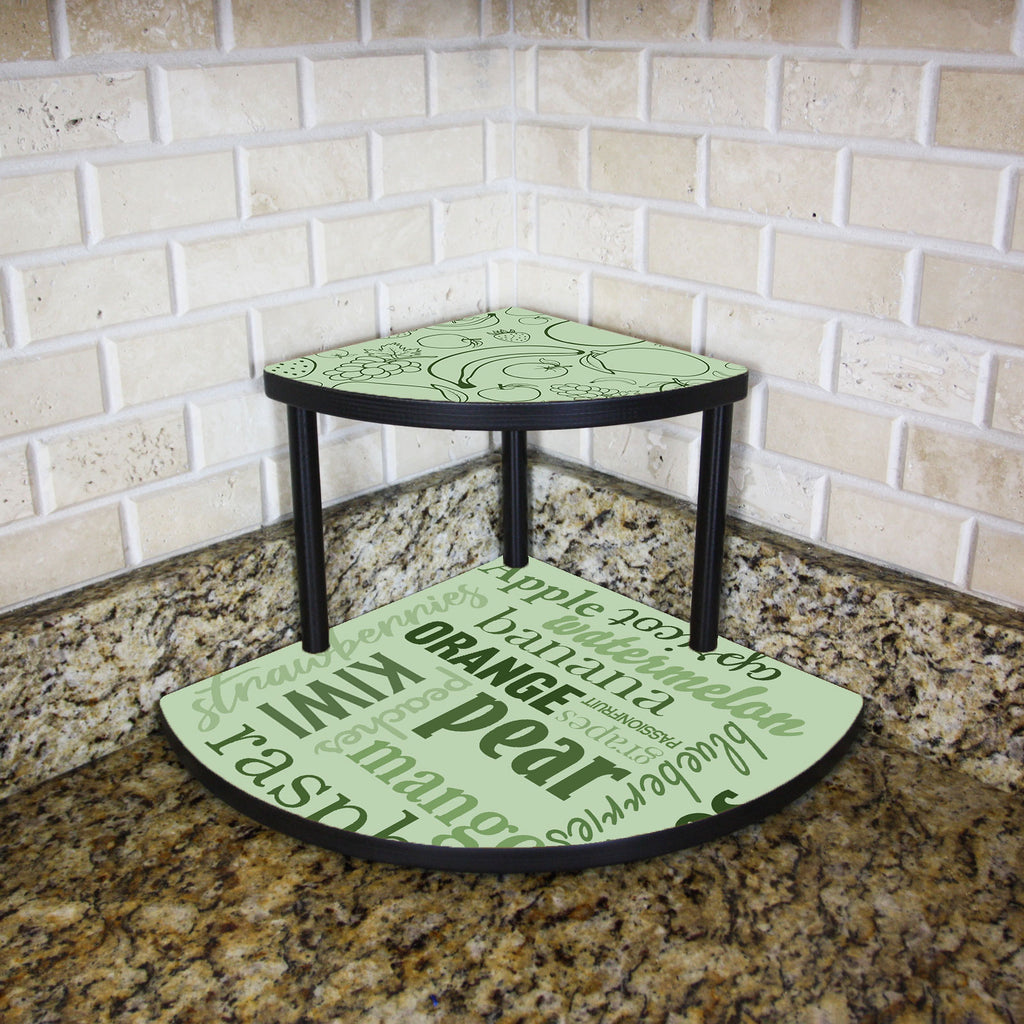 Counter Caddies™ - 9" Tall "FRUIT" Themed - Available in Black and Sta ...