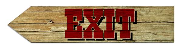 Wood Arrow Sign - Exit – Bar Supplies