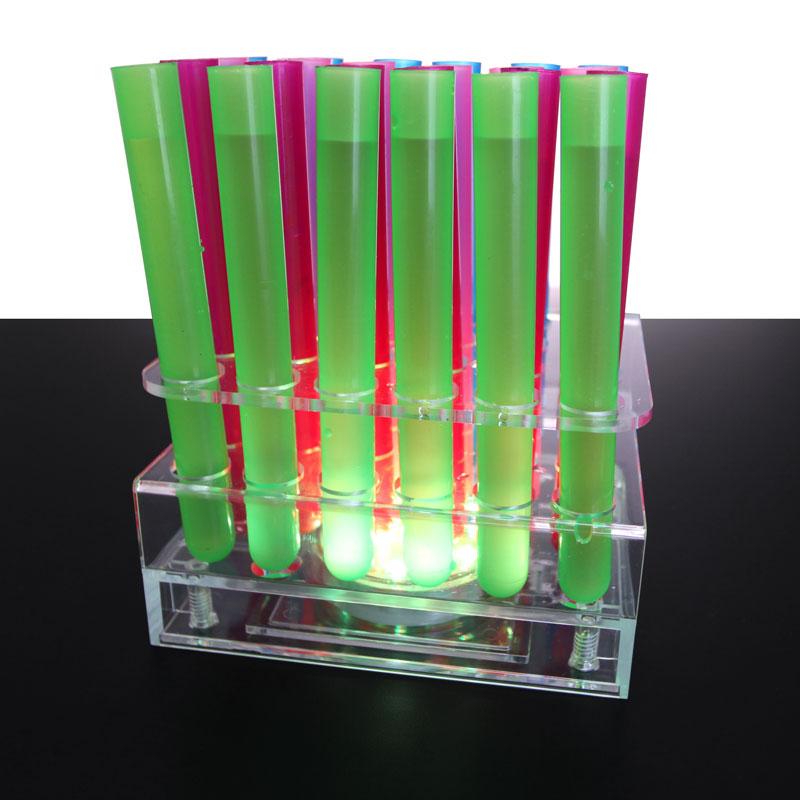 Multi-Color LED Light Up Test Tube Trays – 24 Hole – Bar Supplies