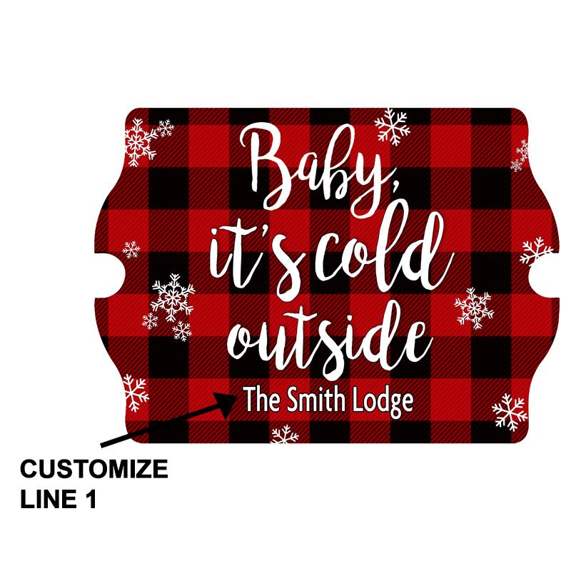 Cold Outside - Custom Tavern Shaped Wood Bar Sign – Bar Supplies