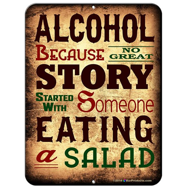 ALCOHOL Kolorcoat™ Metal Bar Sign – Bar Supplies
