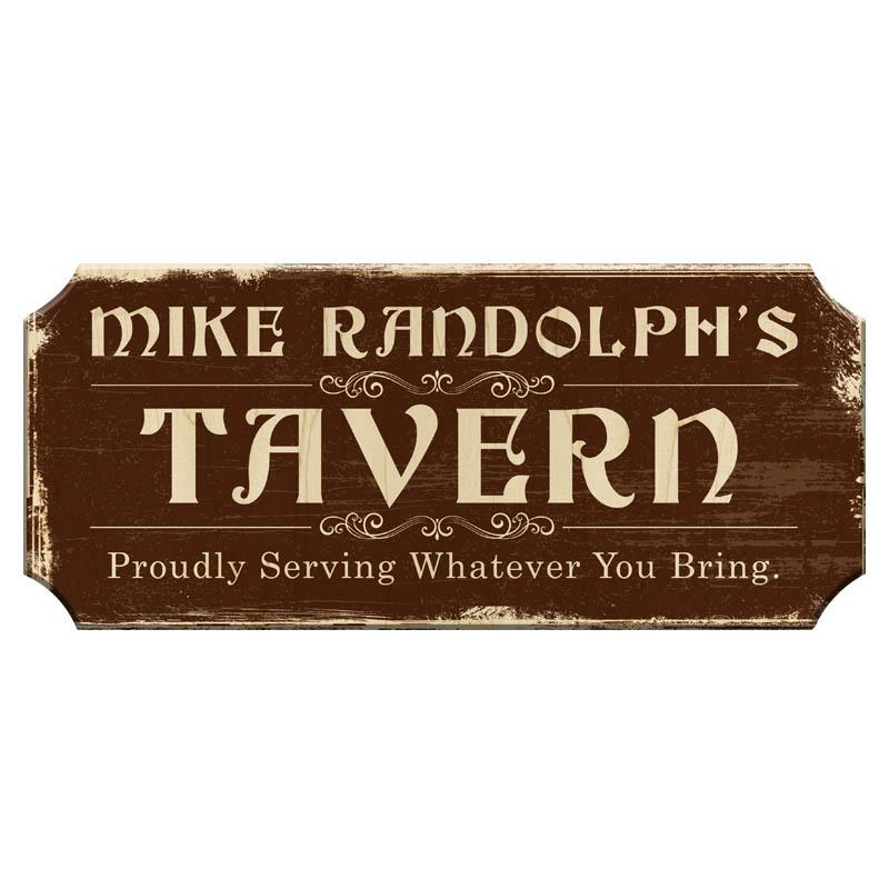 PERSONALIZED Wooden Sign - TAVERN (Color Options) – Bar Supplies