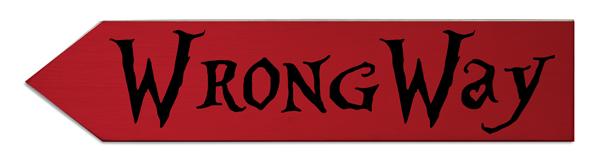 This Way / Wrong Way Wood Arrow Signs – Bar Supplies